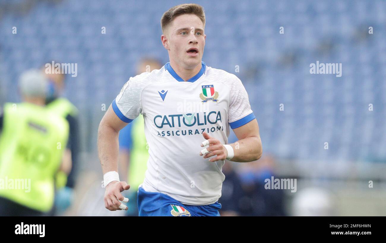 Italy's Stephen Varney during the Six Nations rugby union international ...