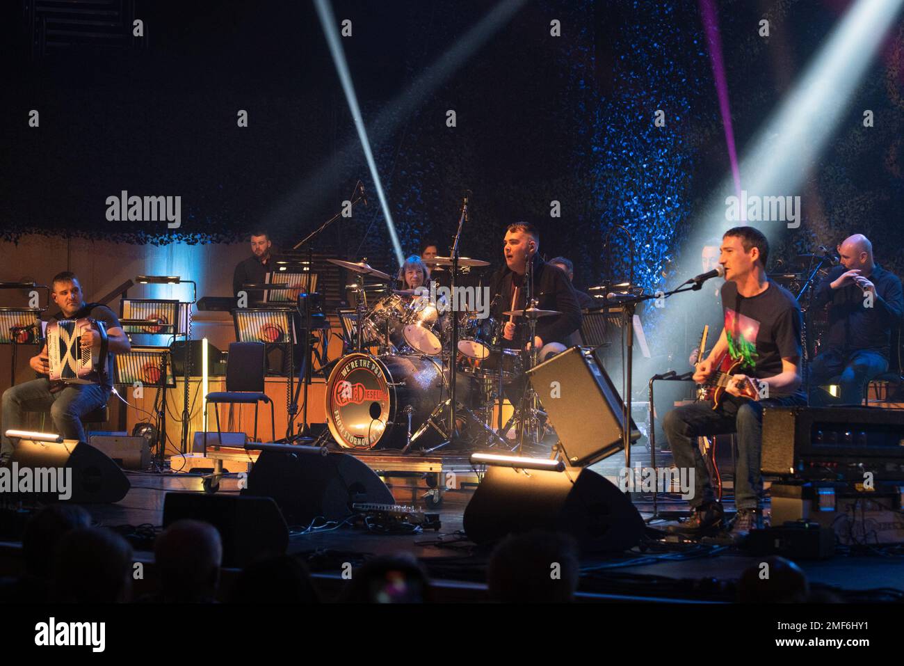 Glasgow Scotland. 19 January 2023. Peat & Diesel, Hebridean folk rock ...