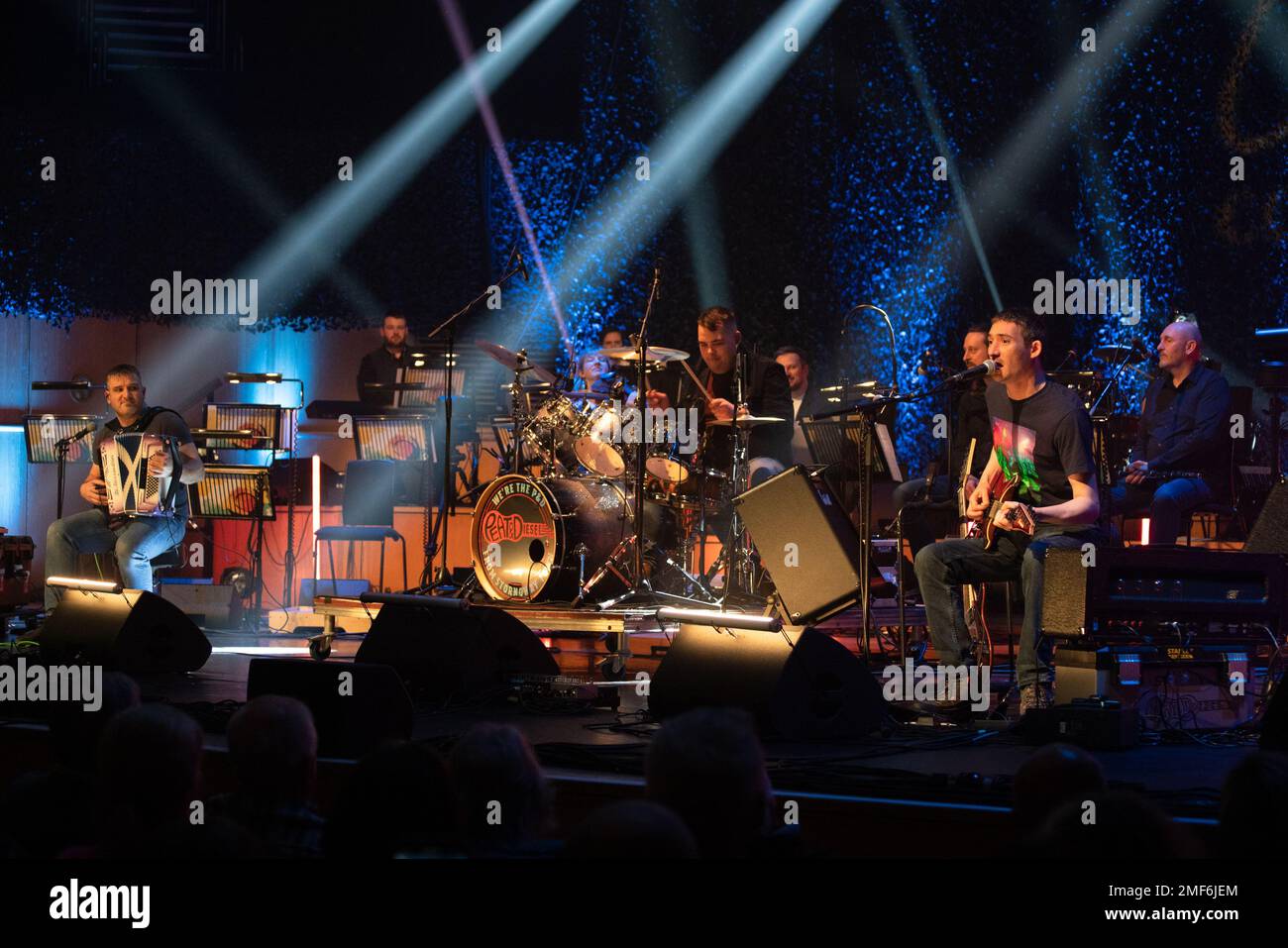 Glasgow Scotland. 19 January 2023. Peat & Diesel, Hebridean folk rock ...