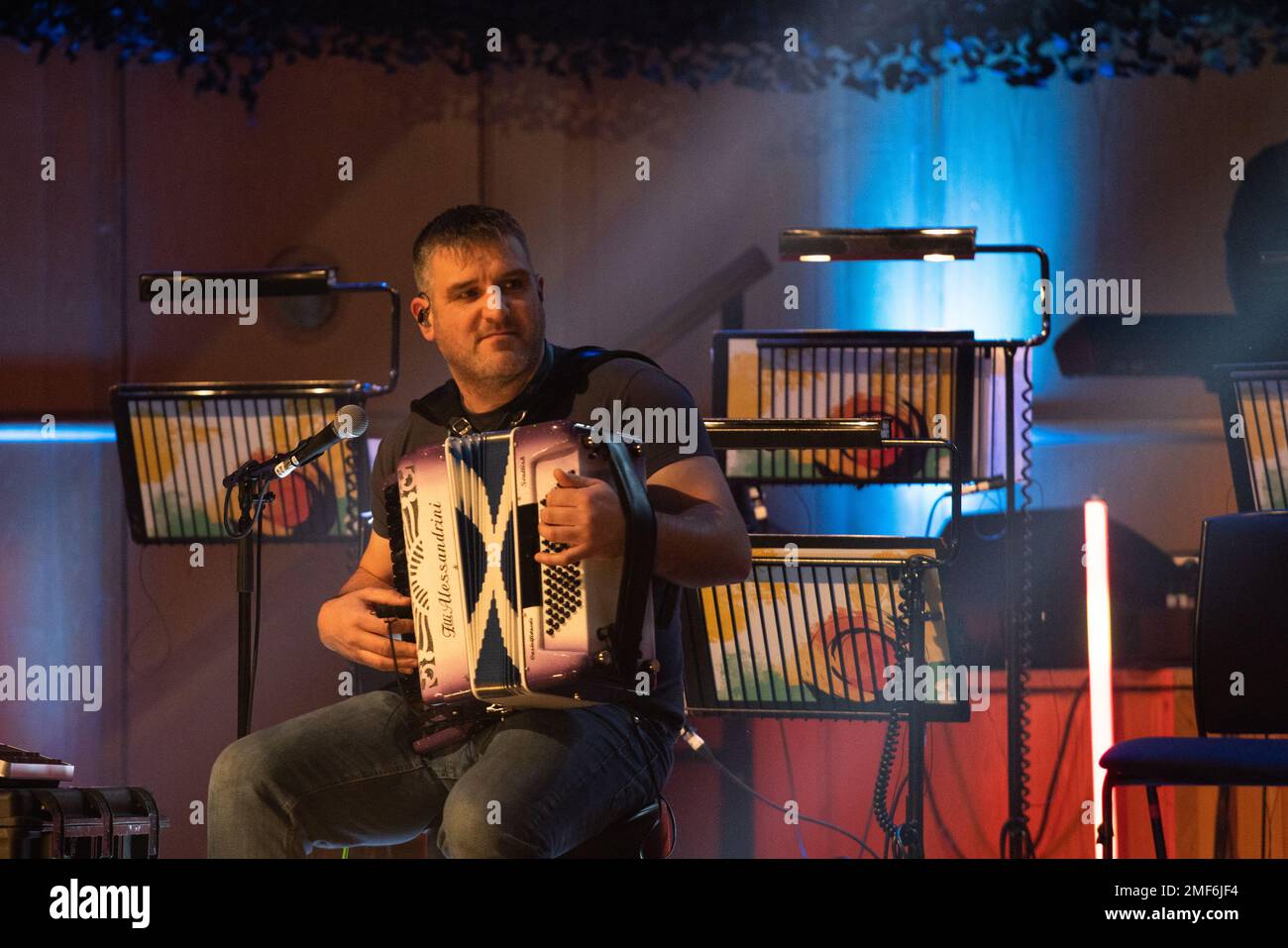 Glasgow Scotland. 19 January 2023. Peat & Diesel, Hebridean folk rock ...