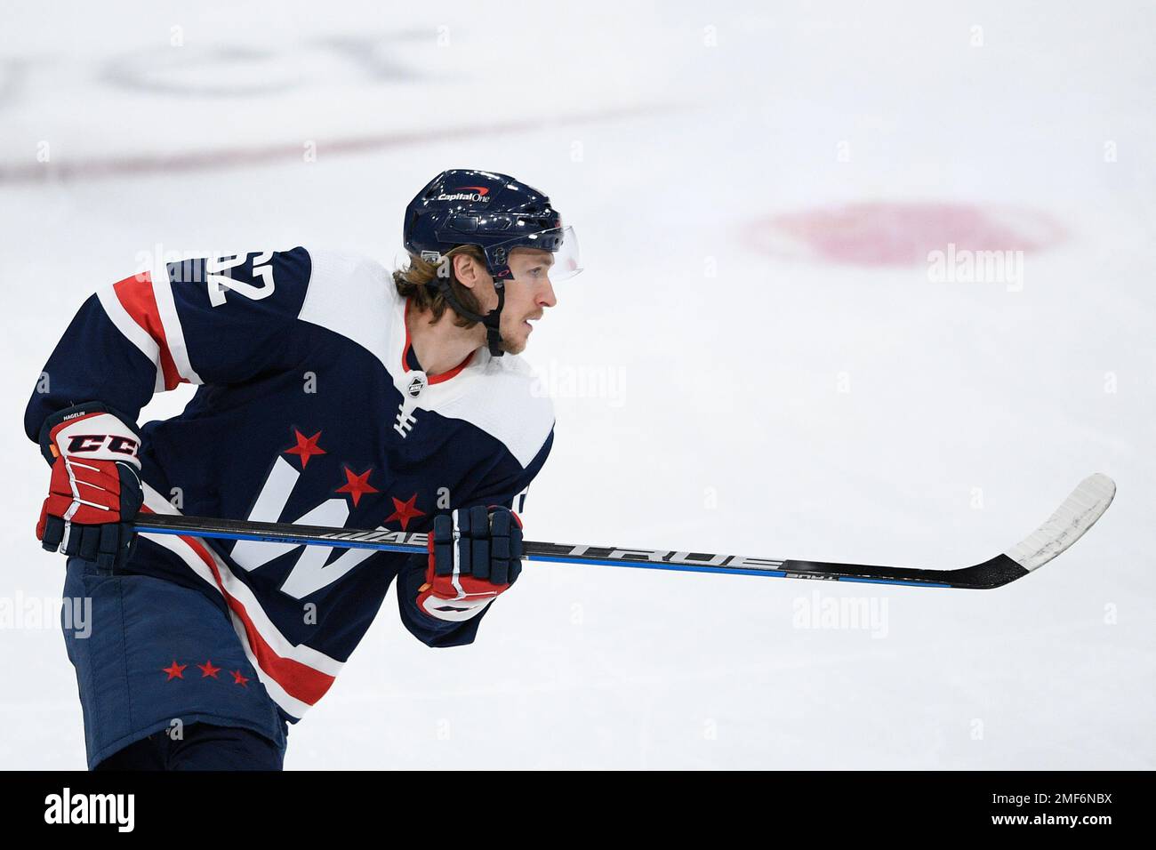 Washington Capitals left wing Carl Hagelin (62) warms up before an NHL ...