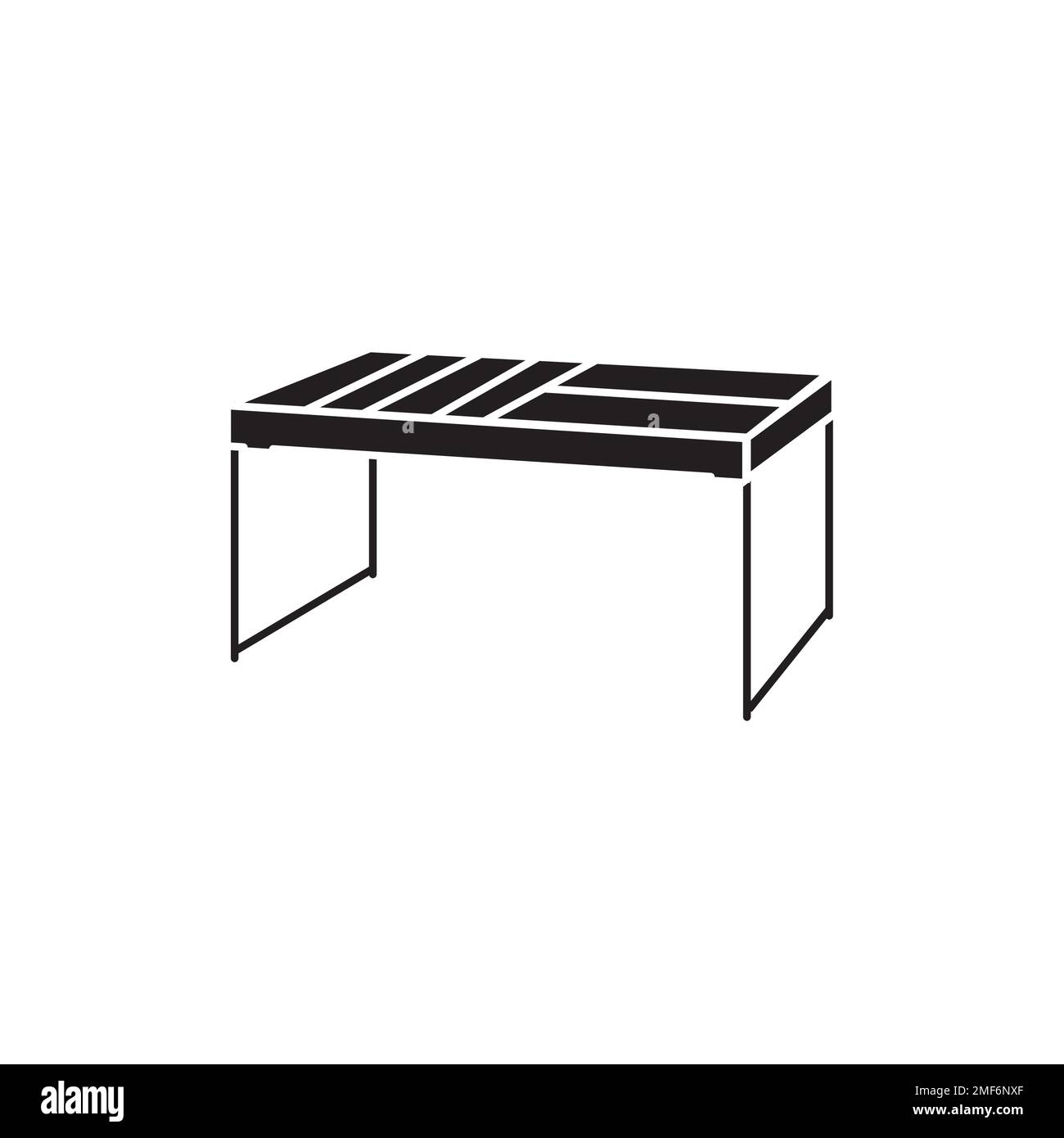 Wood table color line icon. Pictogram for web page, mobile app, promo ...