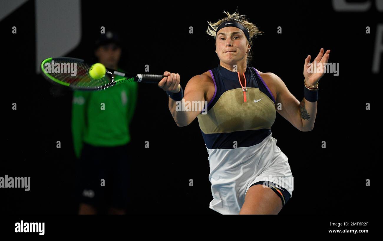 at the Australian Open tennis championship in Melbourne, Australia ...