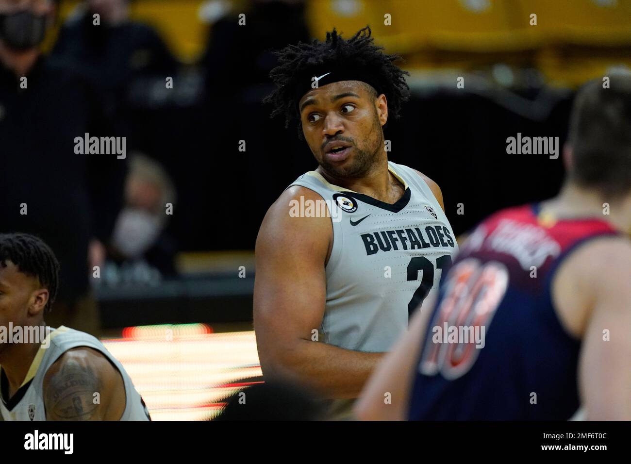 Colorado forward Evan Battey (21) in the second half of an NCAA college ...