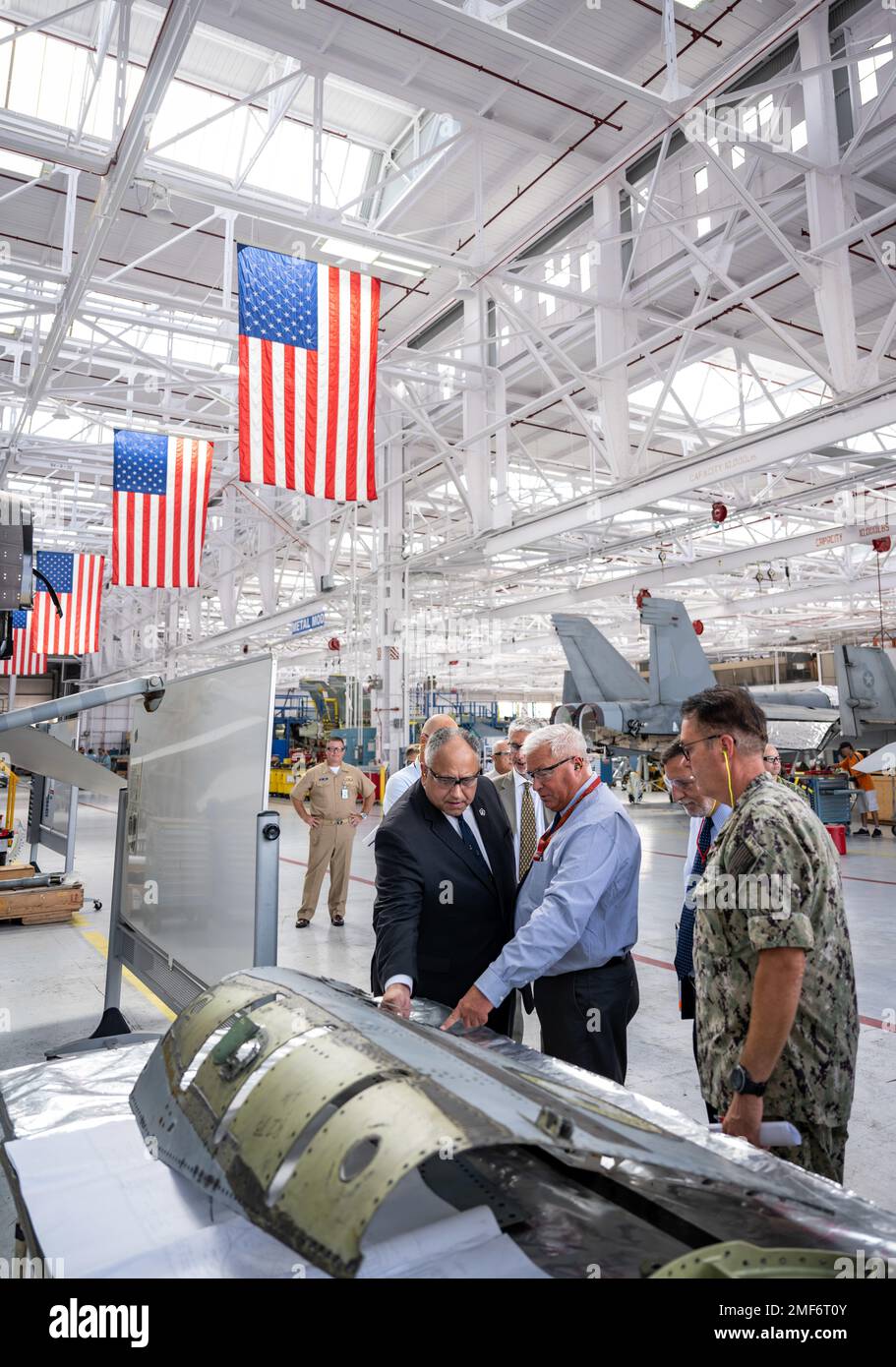 SAN DIEGO (Aug. 17, 2022) — Secretary of the Navy Carlos Del Toro poses ...