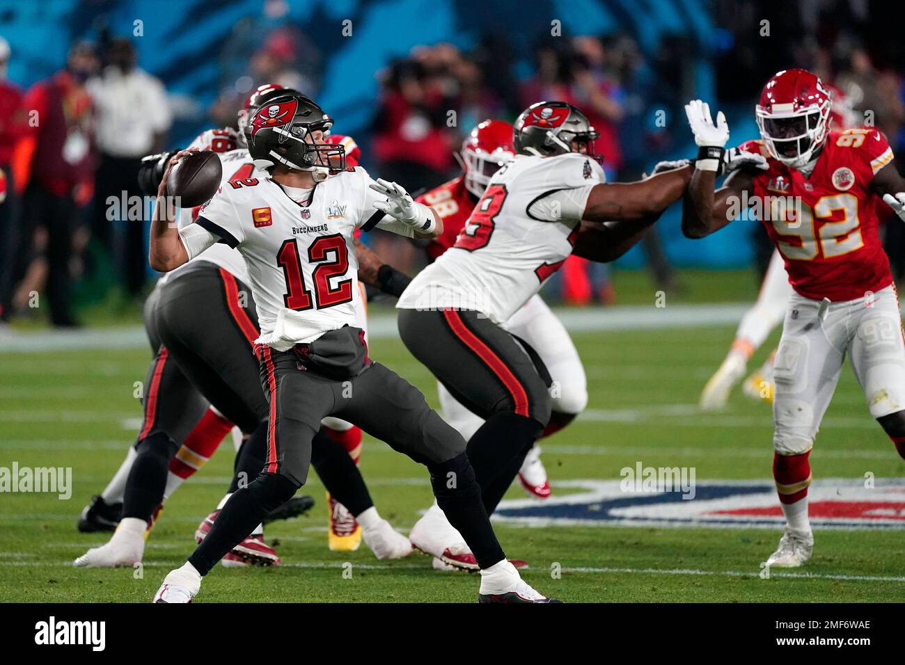 Tampa Bay Buccaneers quarterback Tom Brady (12) passes during the first ...