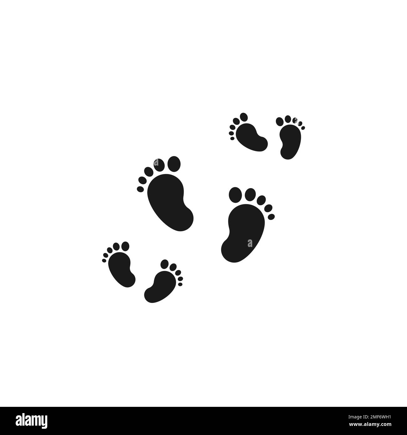 Black kids or baby feet and foot steps. New born, pregnant or coming ...