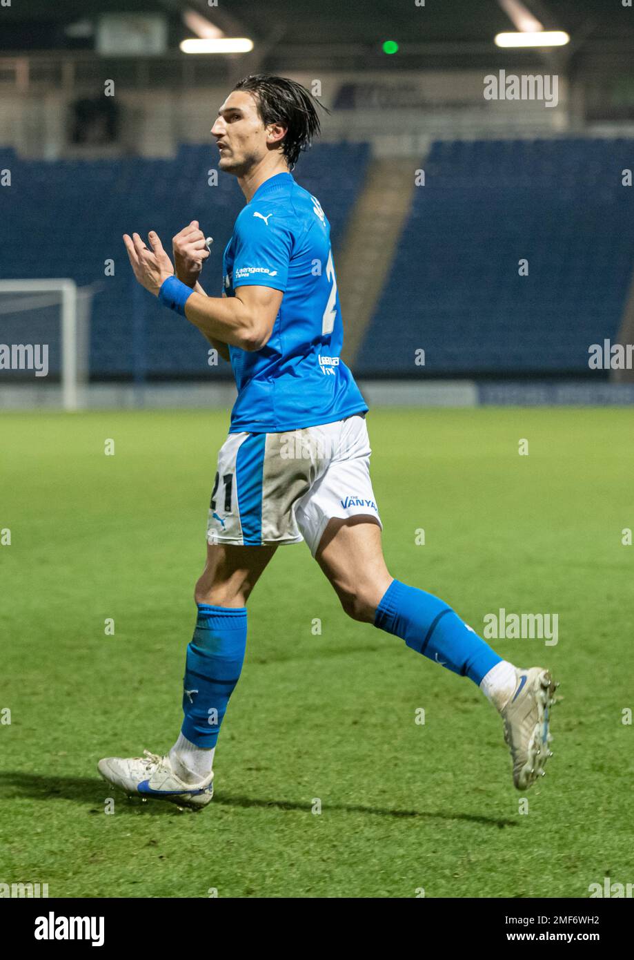 Chesterfield, Derbyshire, UK. 24th Jan, 2023. Chesterfield's match ...