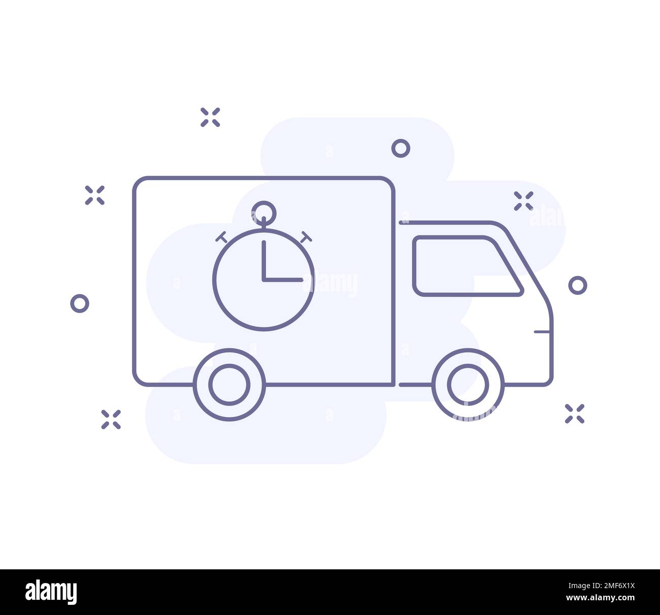 delivery outline vector illustration isolated on white Stock Vector ...