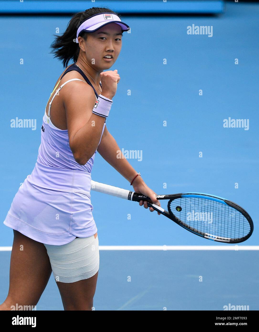 United States' Anne Li celebrates after defeating compatriot Jennifer ...