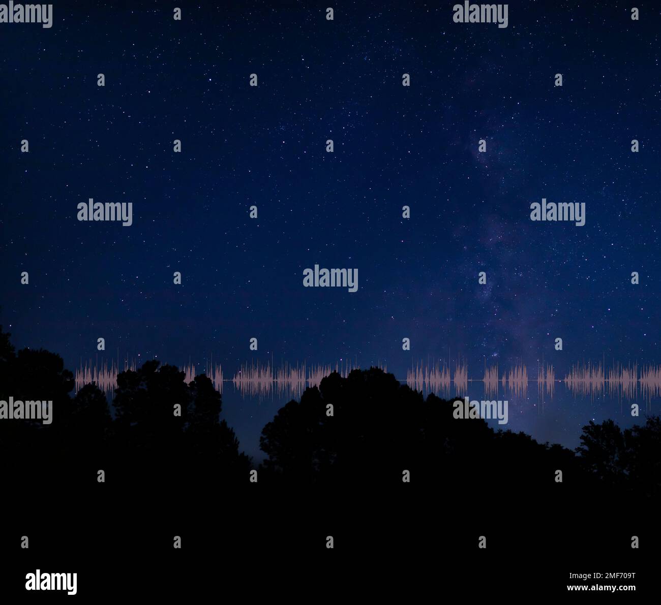 Radio signal coming in from space on a star filled night Stock Photo ...