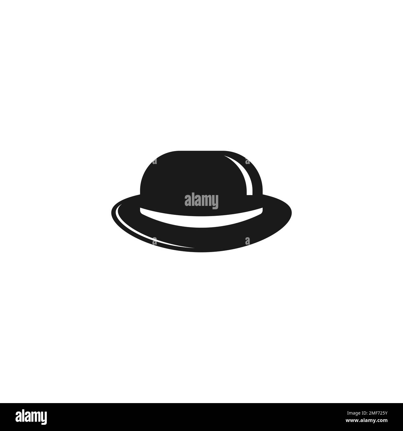 bowler hat icon isolated on white background. Gentleman retro symbol. Isolated on white. Vector ...