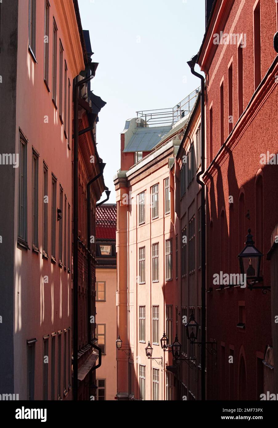 Low angle view of buildings in city Stock Photo - Alamy