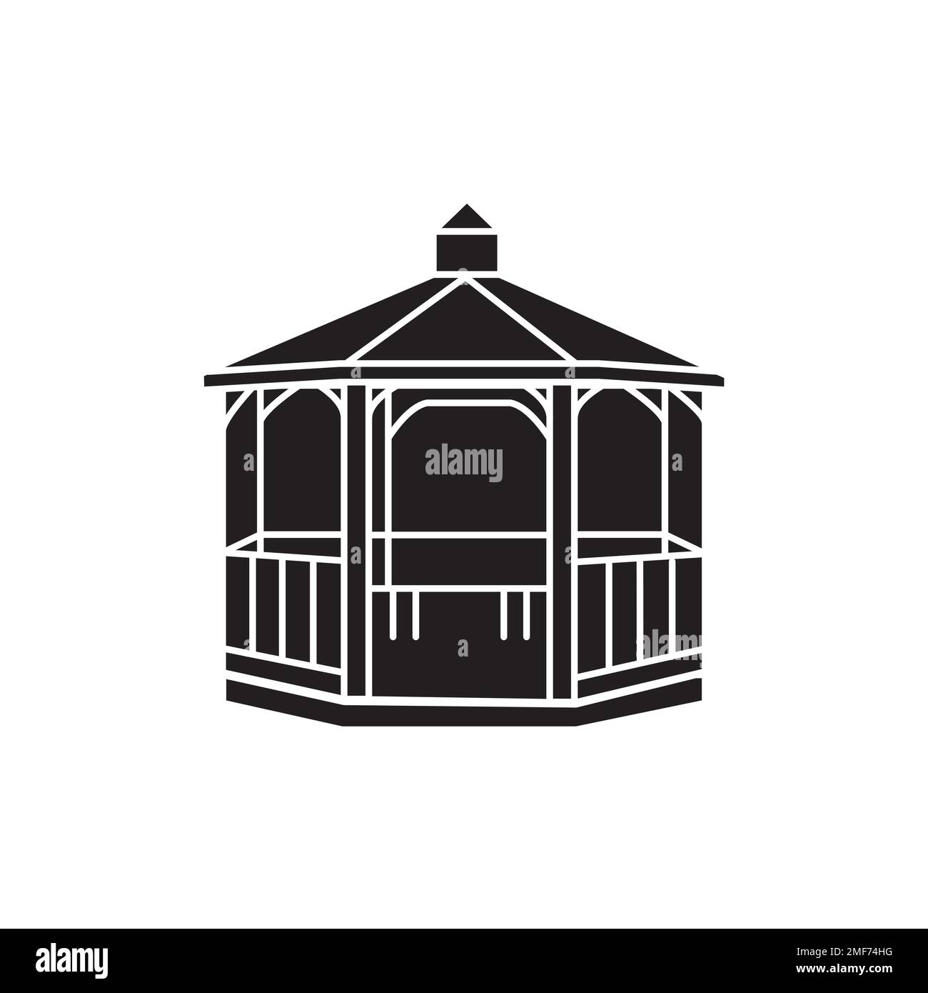 Gazebo color line icon. Pictogram for web page, mobile app, promo Stock ...