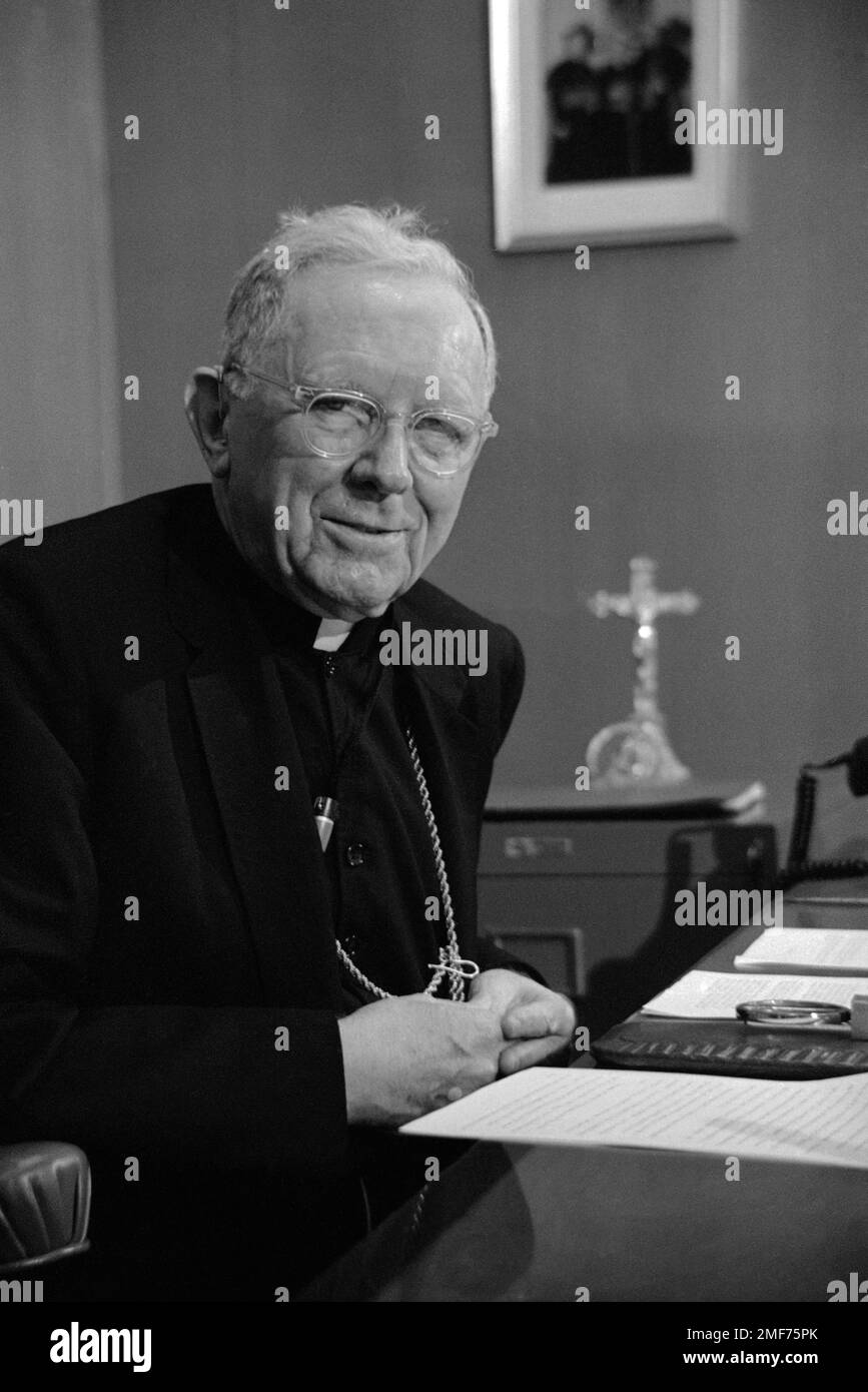 Cardinal James Francis McIntyre, archbishop of Los Angeles, is ...