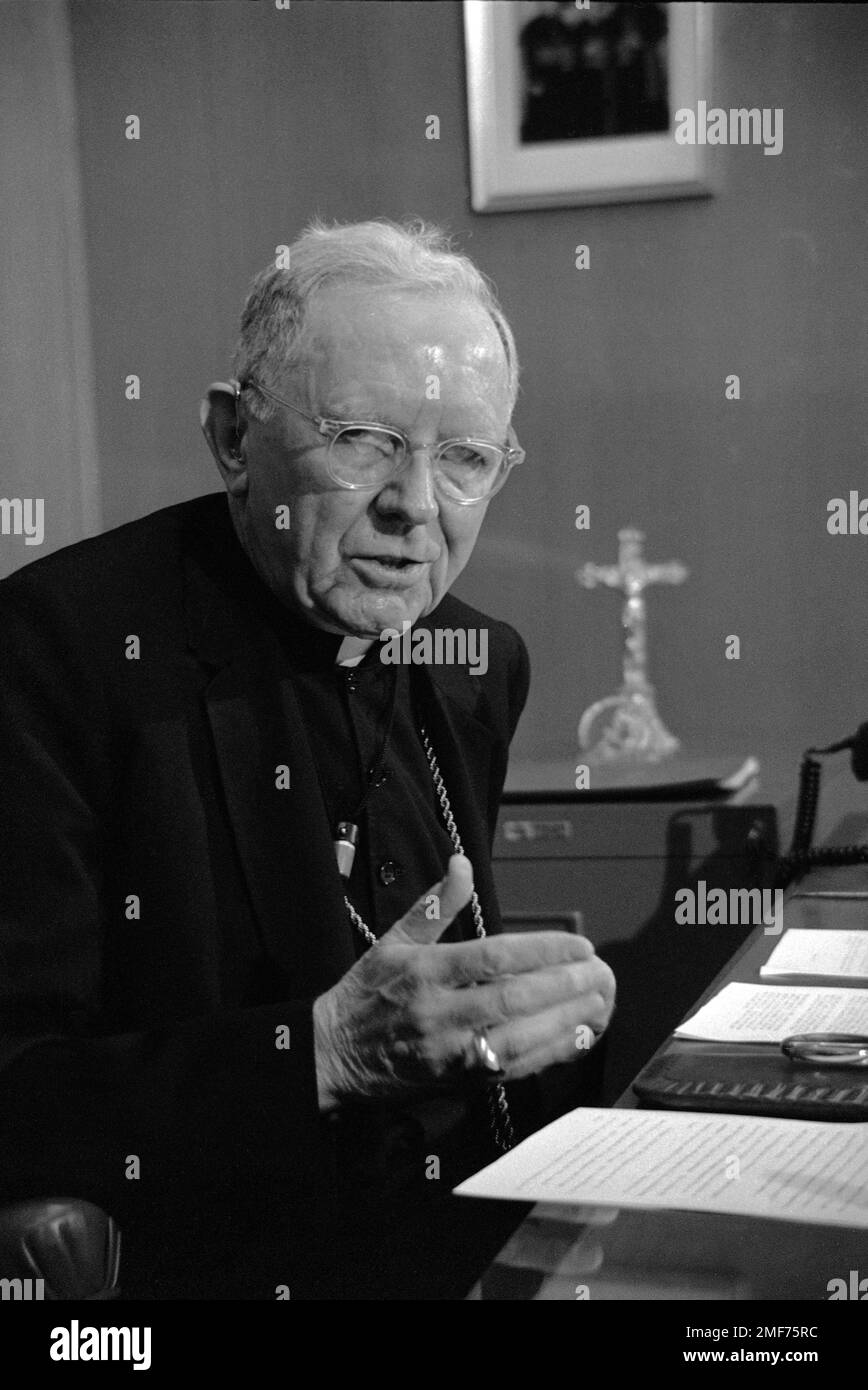 Cardinal James Francis McIntyre, archbishop of Los Angeles, is ...