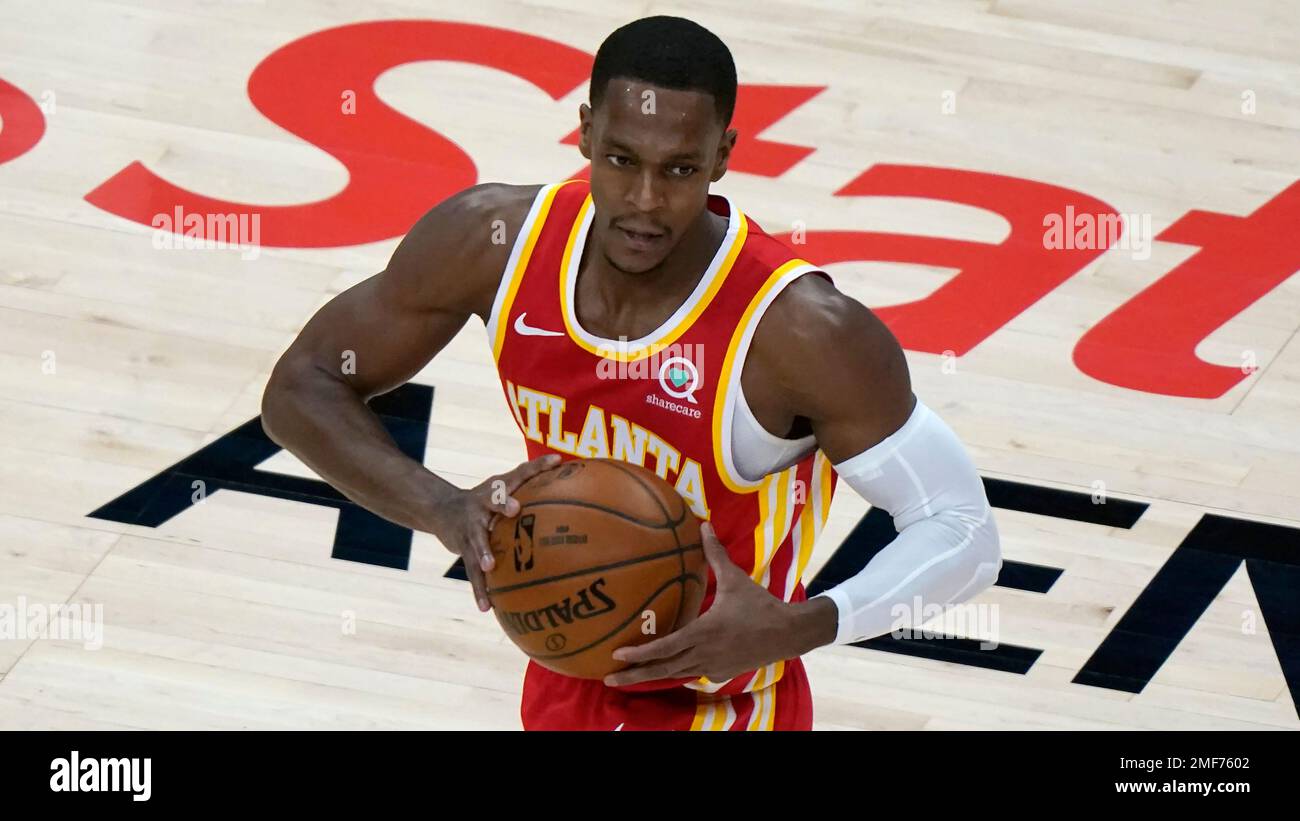 Atlanta Hawks guard Rajon Rondo (7) passes the ball in the second half ...