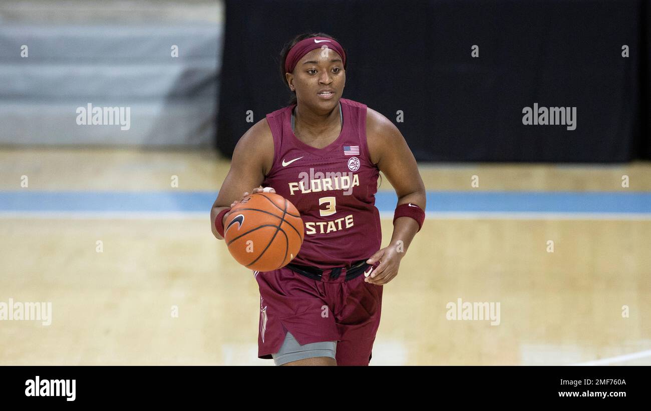 Florida State's Sayawni Lassiter (3) handles the ball during an NCAA ...
