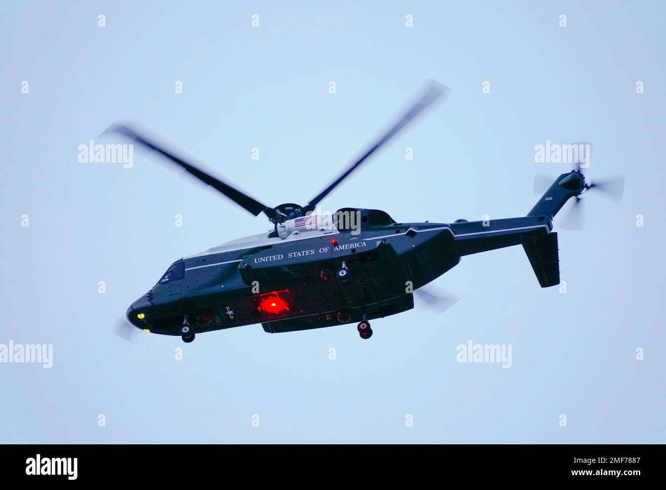 The new Presidential VH-92 helicopter flies over the Columbia Heights ...