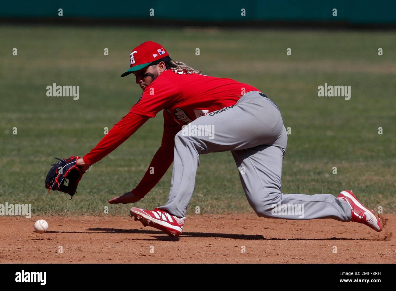 Panama's Jonathan Arauz fields the ball during the second inning of a ...