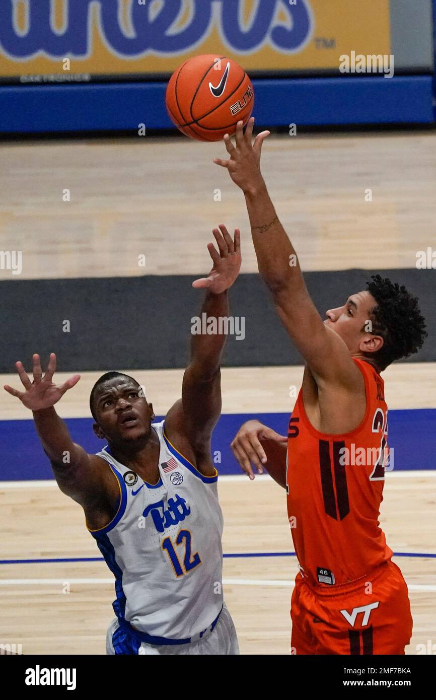 Virginia Tech's Keve Aluma, right, shoots over Pittsburgh's Abdoul ...