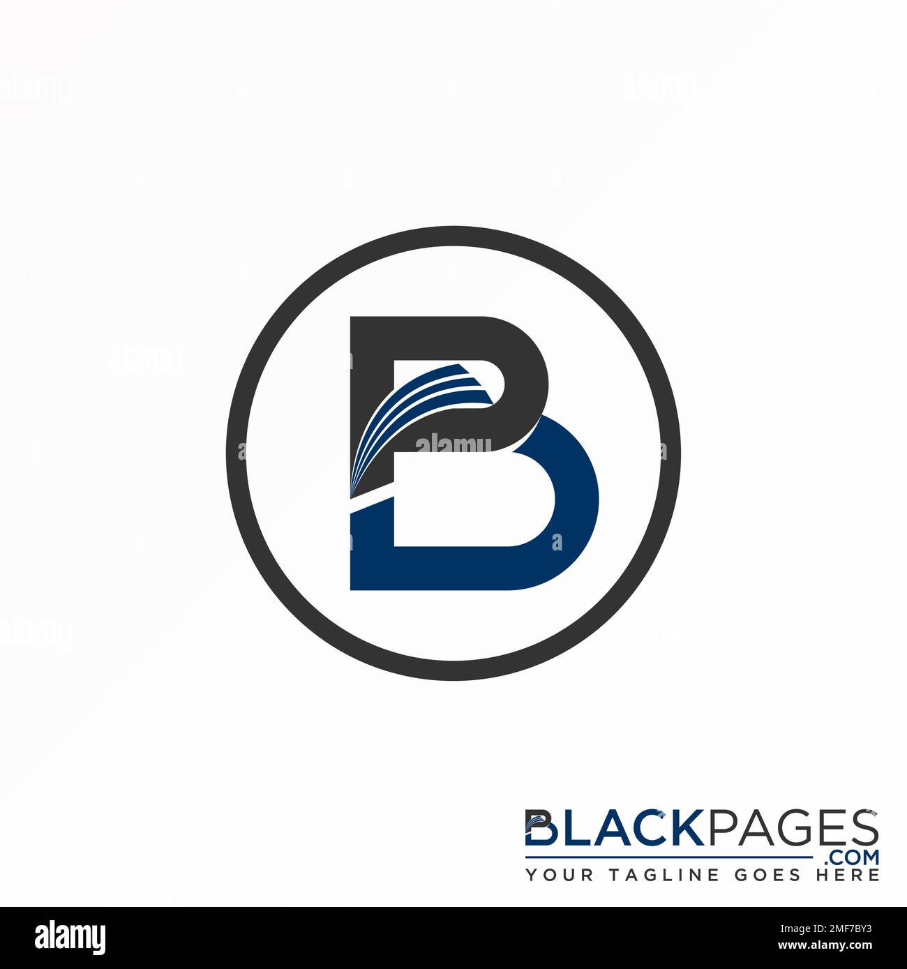 Letter or word B or PB font with paper layers image graphic icon logo ...
