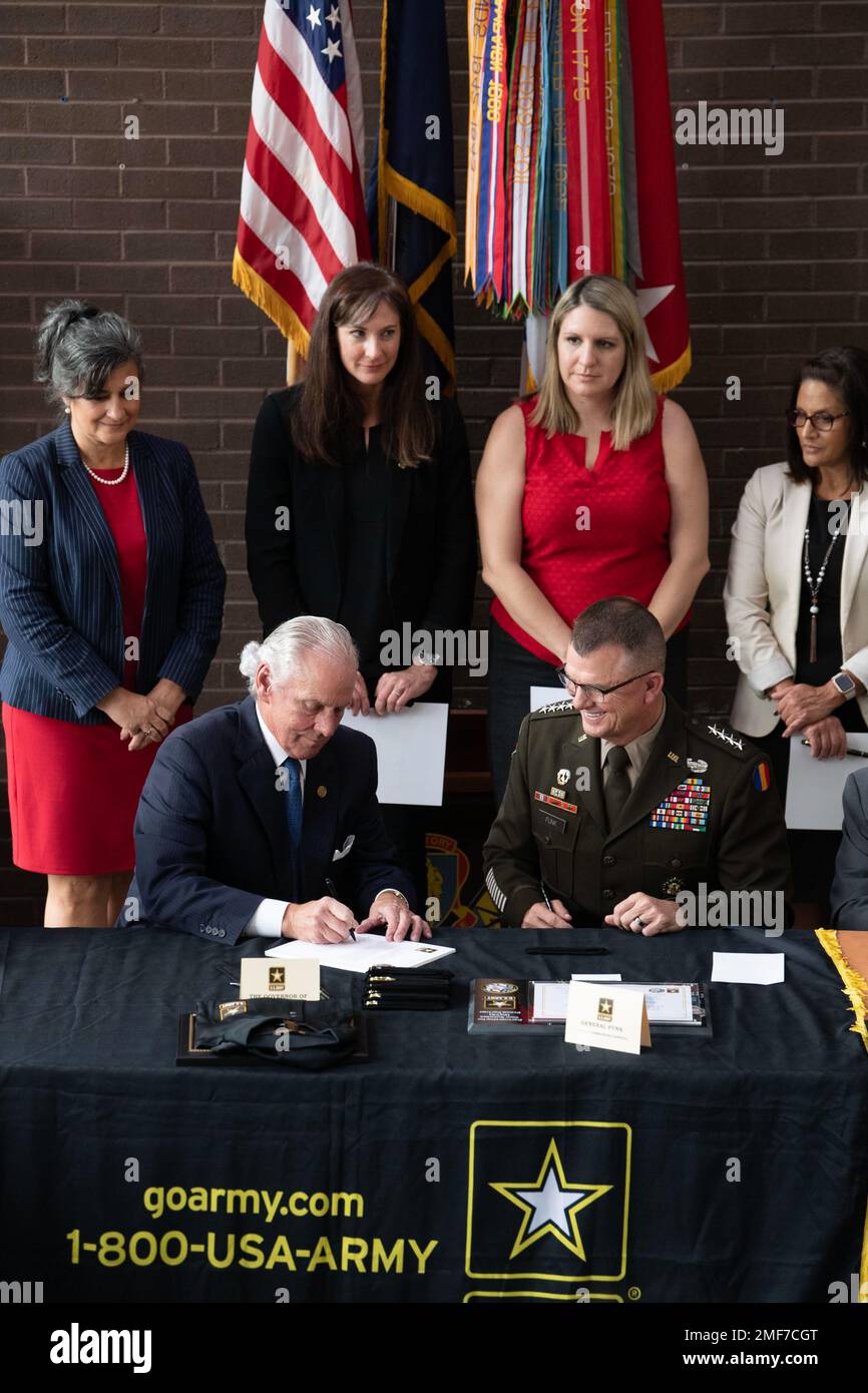South Carolina Gov. Henry McMaster signs a proclamation about the Army ...