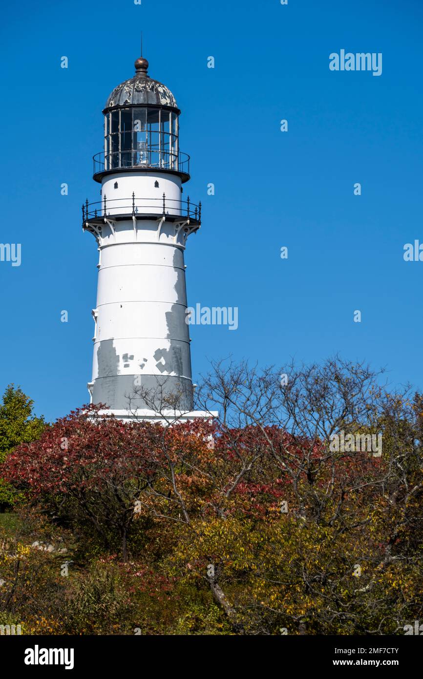 Cape Elizabeth Lighthouse eastern tower still in operation Stock Photo ...
