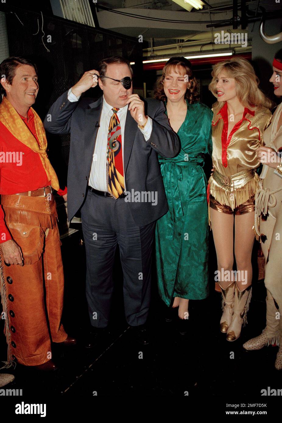 Radio personality Rush Limbaugh puts on an eye patch as he prepares to ...