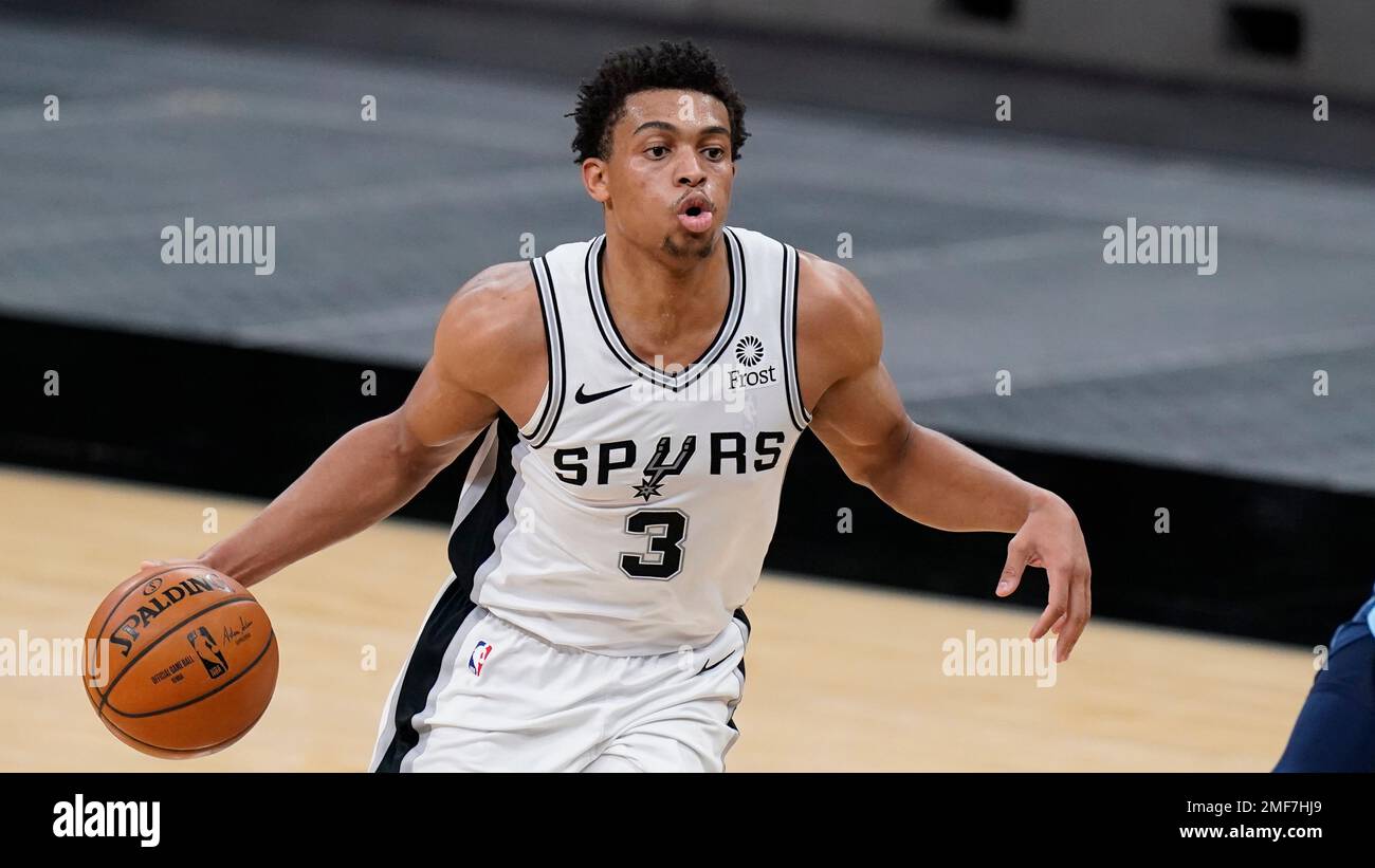 San Antonio Spurs forward Keldon Johnson (3) during an NBA basketball ...
