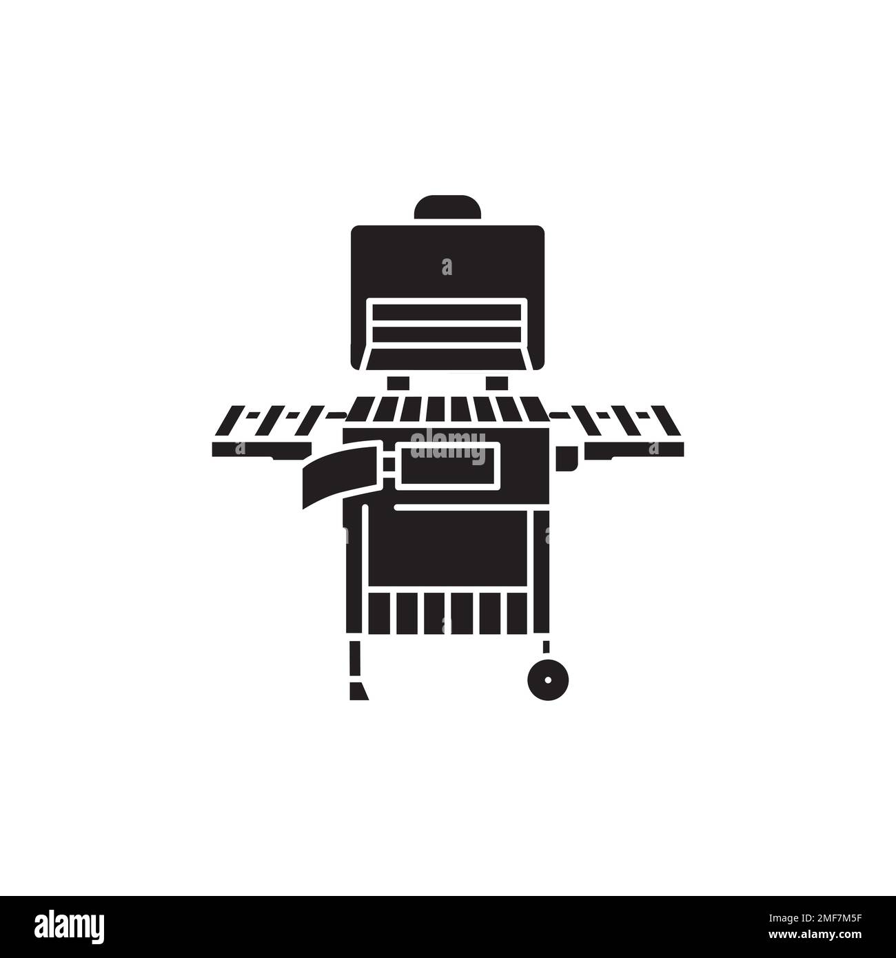 Barbecue grill color line icon. Pictogram for web page, mobile app ...