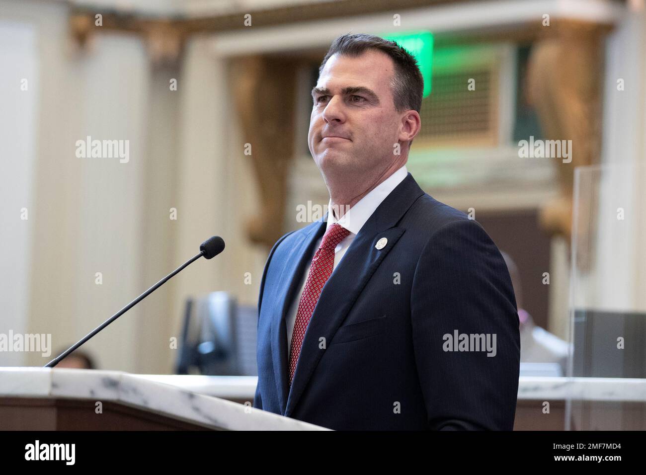 Oklahoma Gov. Kevin Stitt delivers his State of the State address in ...