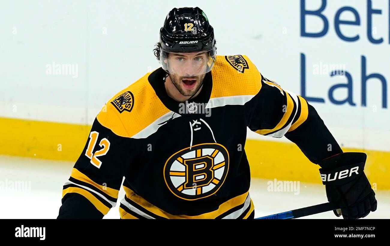 Boston Bruins right wing Craig Smith (12) during an NHL hockey game ...
