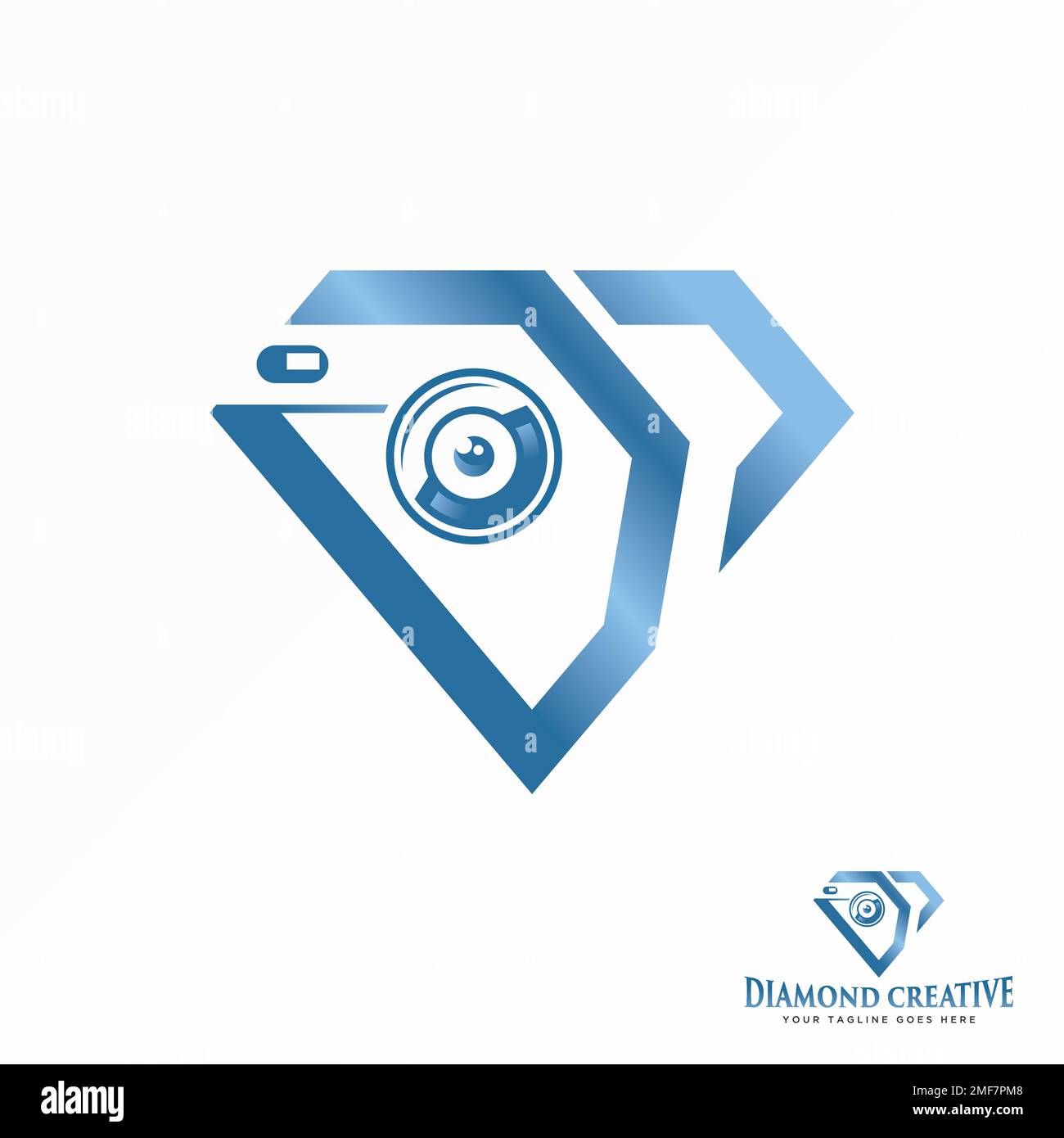 Letter or word DC font in line diamond with lens camera image graphic ...