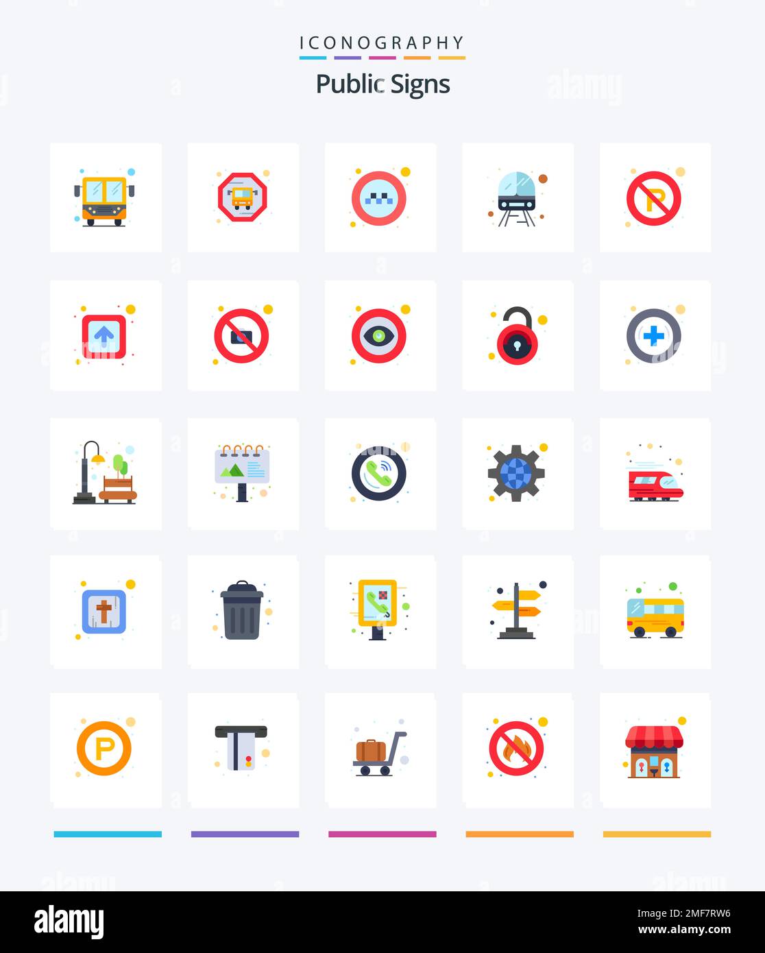 Creative Public Signs 25 Flat icon pack Such As sign. parking. signs ...