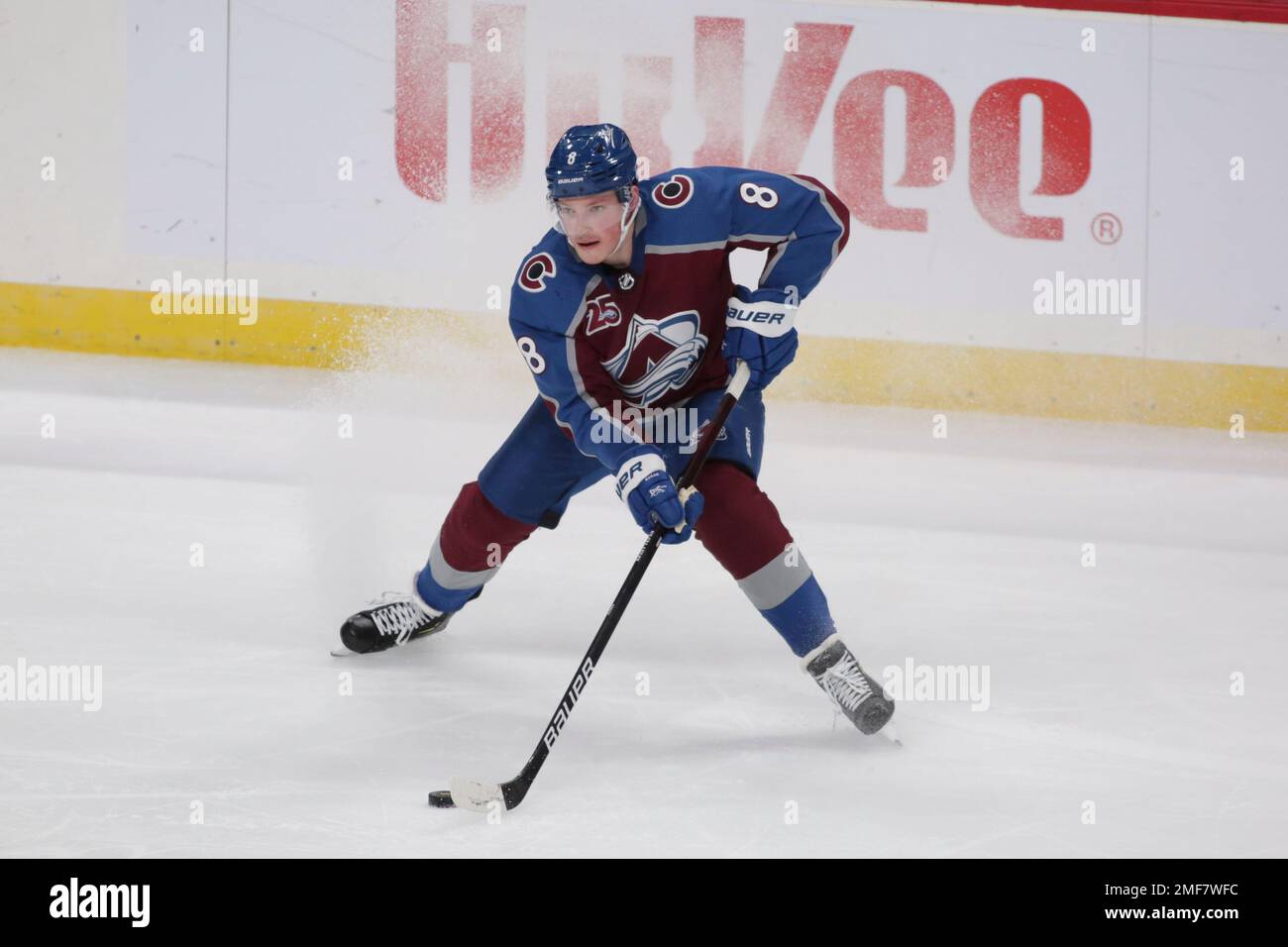 Colorado Avalanche defenseman Cale Makar plays against the Minnesota ...