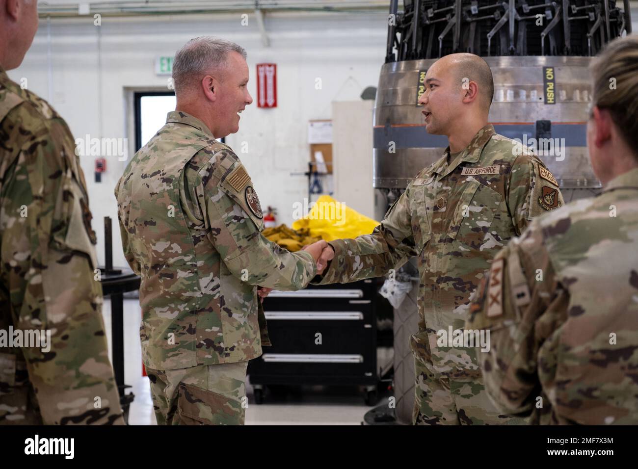 Lt. Gen. James Jacobson, left, Pacific Air Forces deputy commander ...