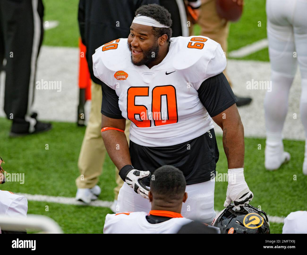 American Team offensive lineman David Moore of Grambling State(FCS) (60 ...