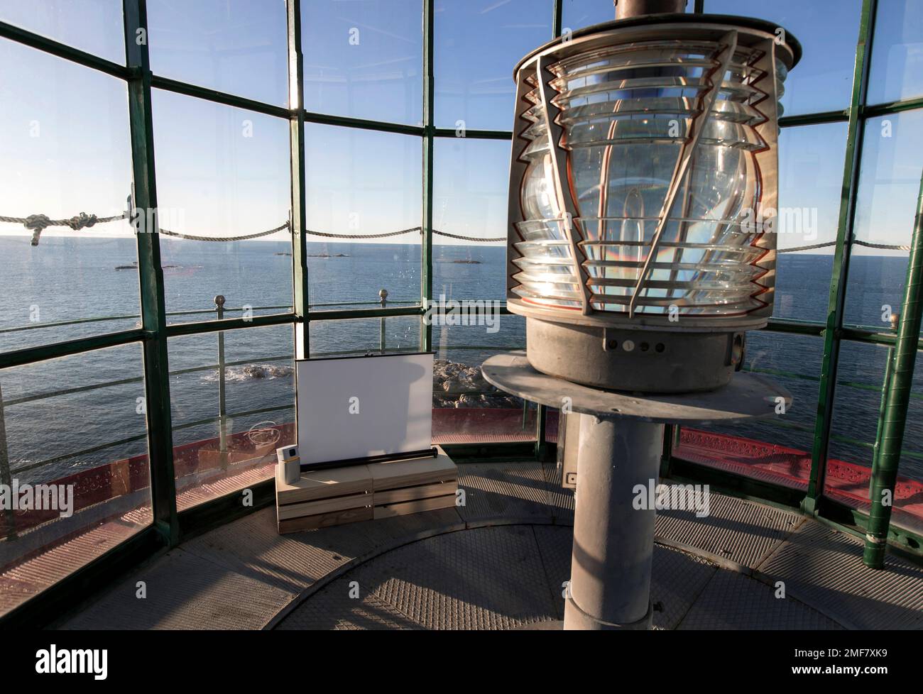 The interior of a lighthouse, which will act as a screening room, on ...