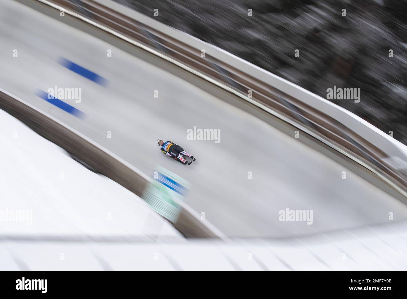 Lisa Schulte of Austria speeds down the track during the women's race ...