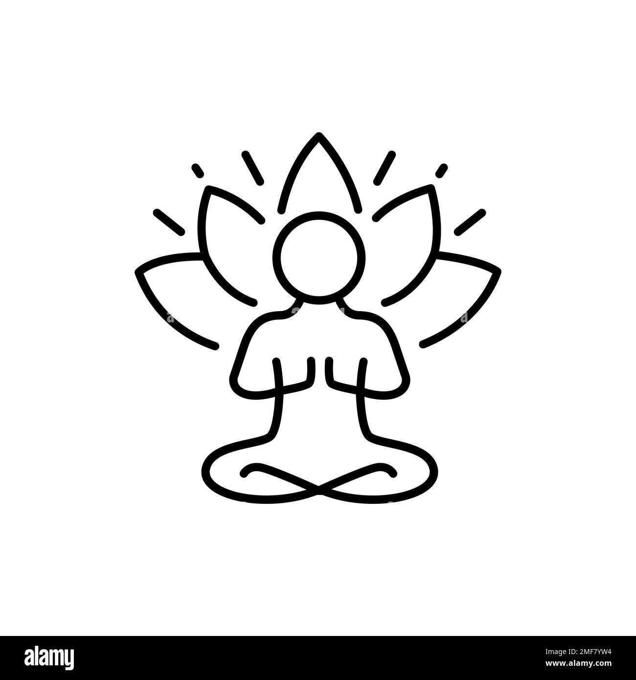 Mental health icon linear Black and White Stock Photos & Images - Alamy