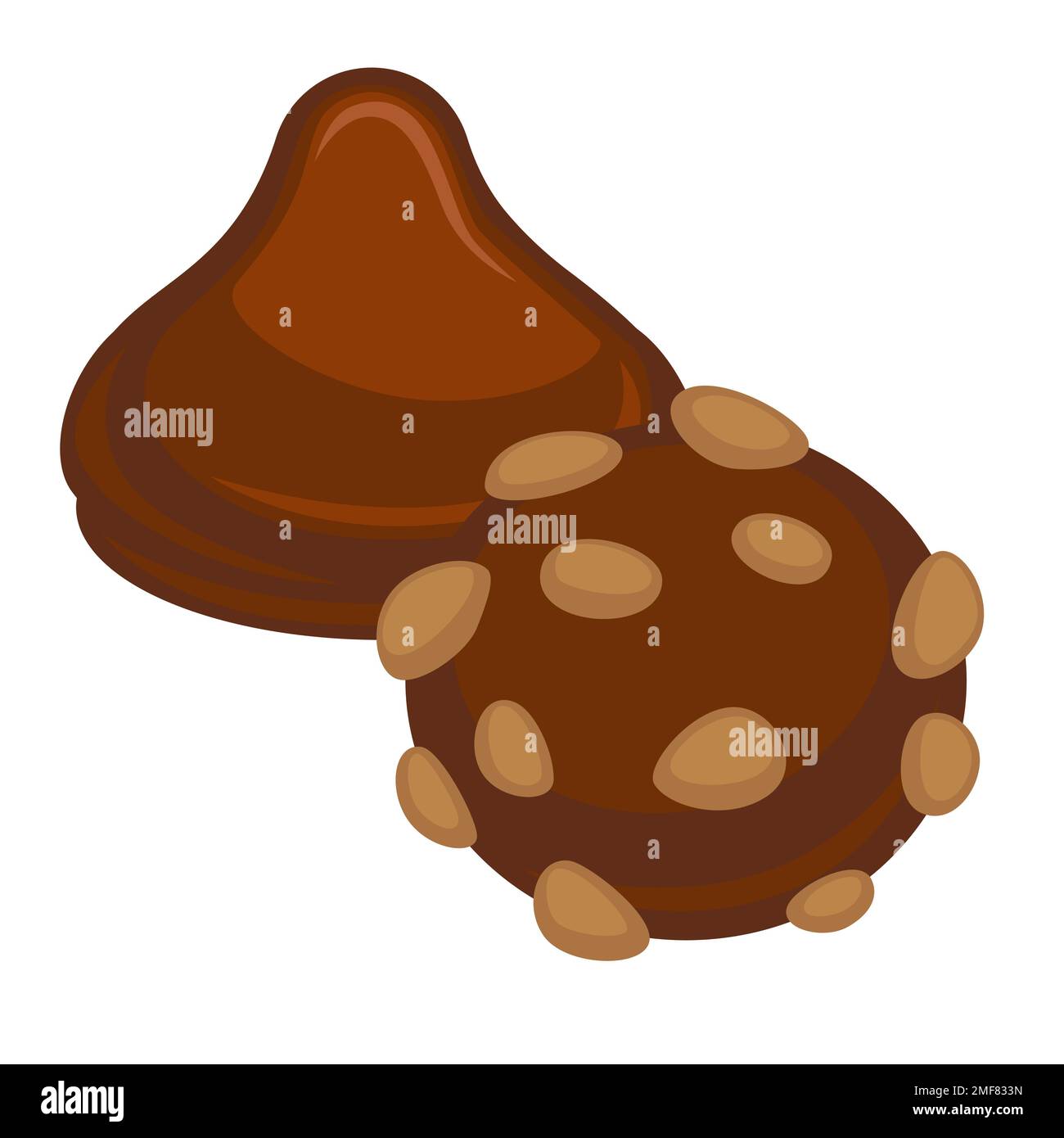 Chocolate products cream and candy with nuts vector Stock Vector Image ...
