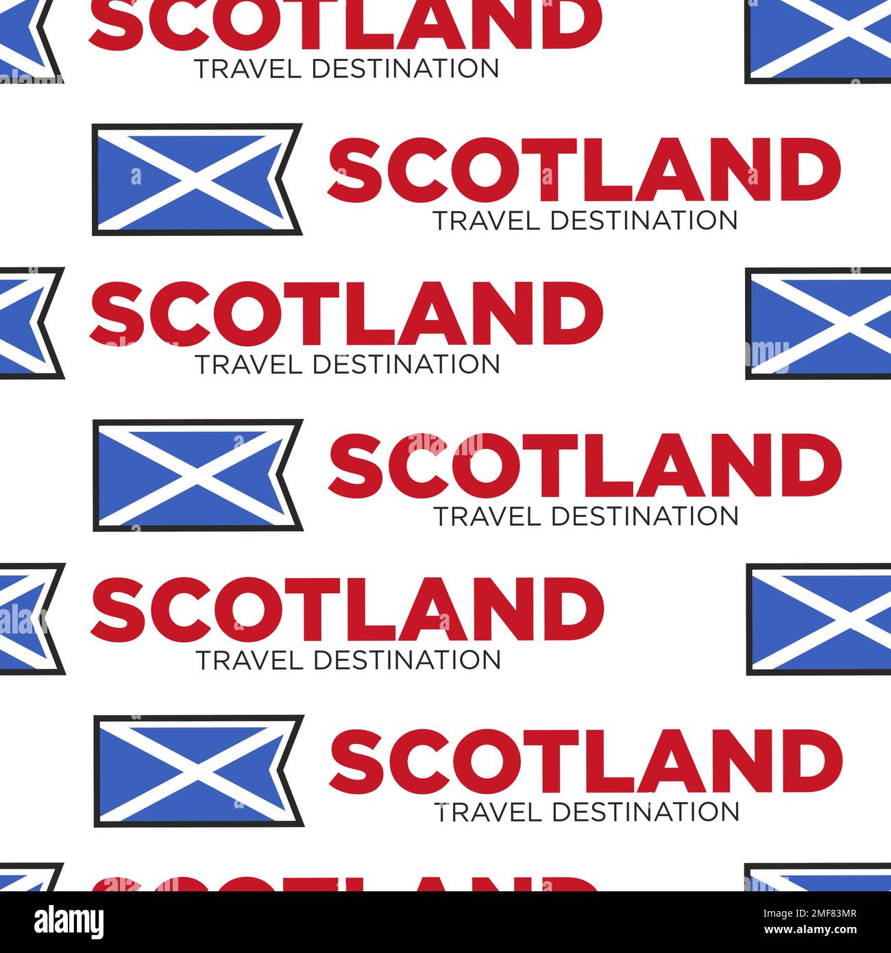Scotland travel destination Scottish national flag seamless pattern ...