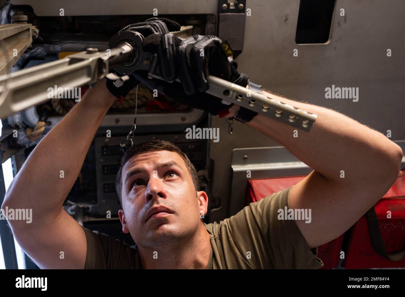 U.S. Air Force Tech. Sgt. Austin Dove, a loadmaster assigned 317th ...