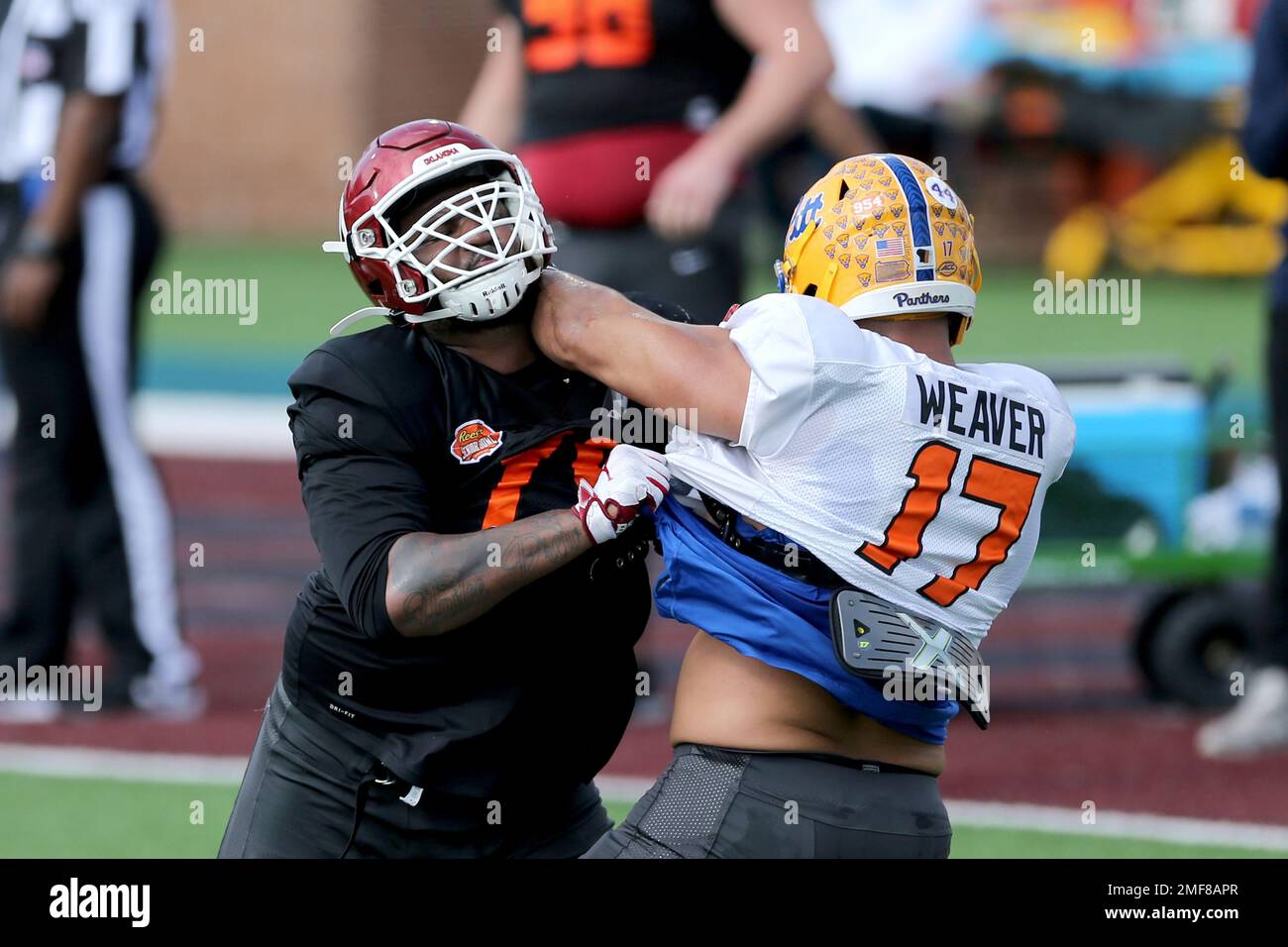 National Team offensive lineman Adrian Ealy of Oklahoma (79) and ...