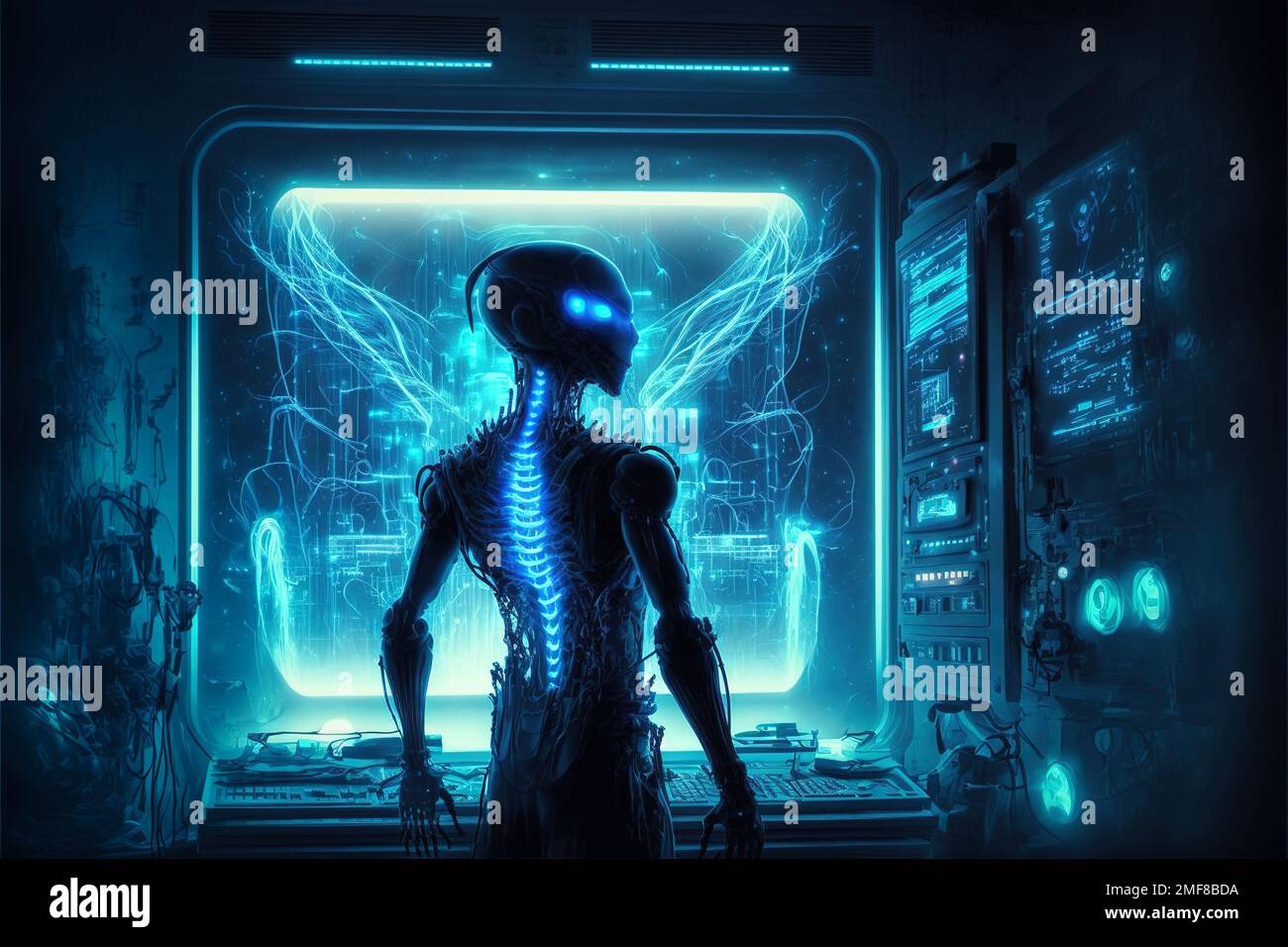 Monitor screen robot hi-res stock photography and images - Alamy