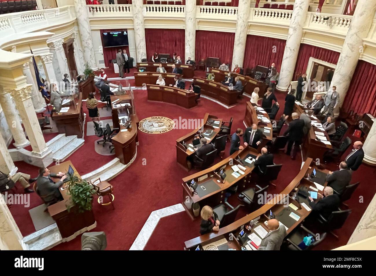 FILE - In this Friday, Jan. 15, 2021, file photo, the Idaho Senate ...