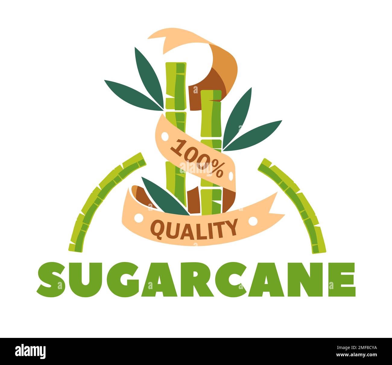 Organic sugar product sugarcane sweetener isolated icon Stock Vector ...