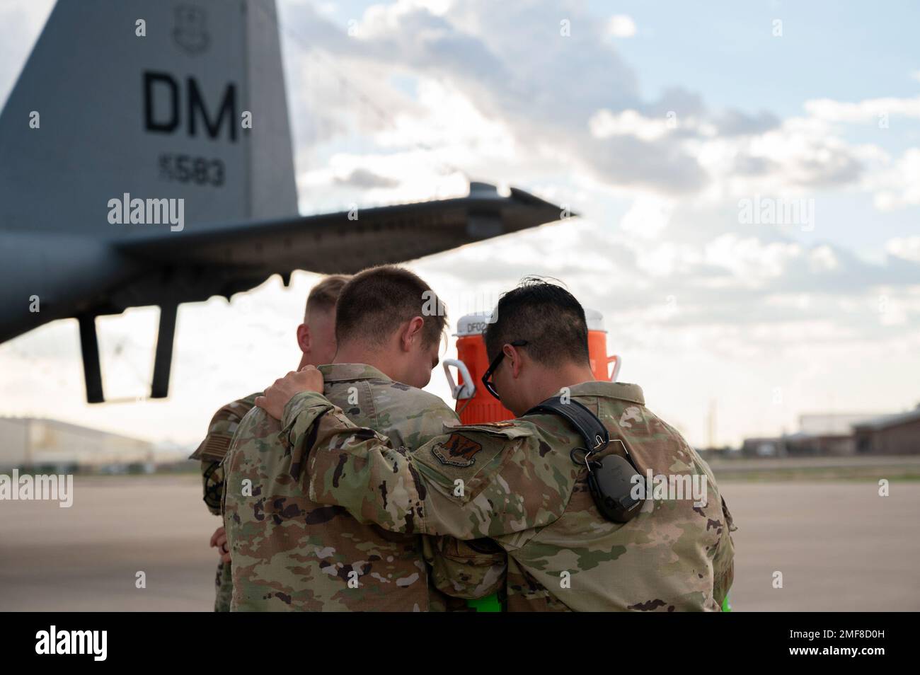 Airmen assigned to the 755th Aircraft Maintenance Squadron celebrate ...
