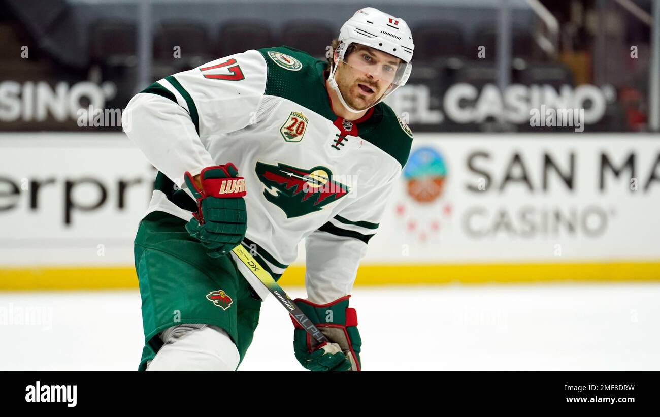 Minnesota Wild left wing Marcus Foligno during an NHL hockey game ...
